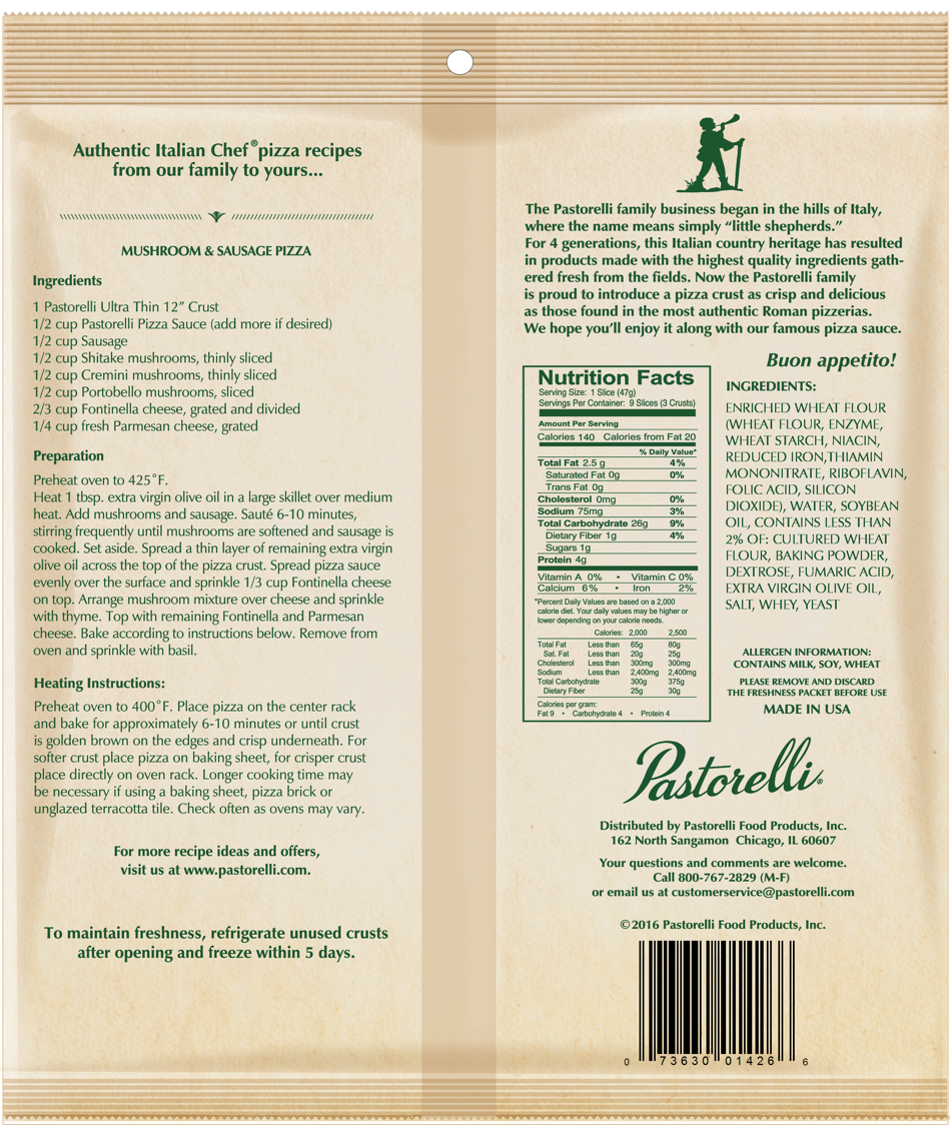 Ultra Thin Traditional Pizza Crust - 12-inch 3-pack (Pack of 3 ...